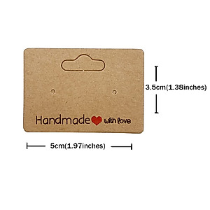 150PCS Earring Cards,5x3.5cm Earring Display Cards for Selling,Brown Earring Holder 2022