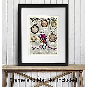 Alice Wonderland Decor - Alice Wonderland Gift - Room, Home or Party Decorations - Art Poster for Boy, Girl Kids Bedroom - Gift for Walt Fans - 8x10 Photo print Wall Art Picture
