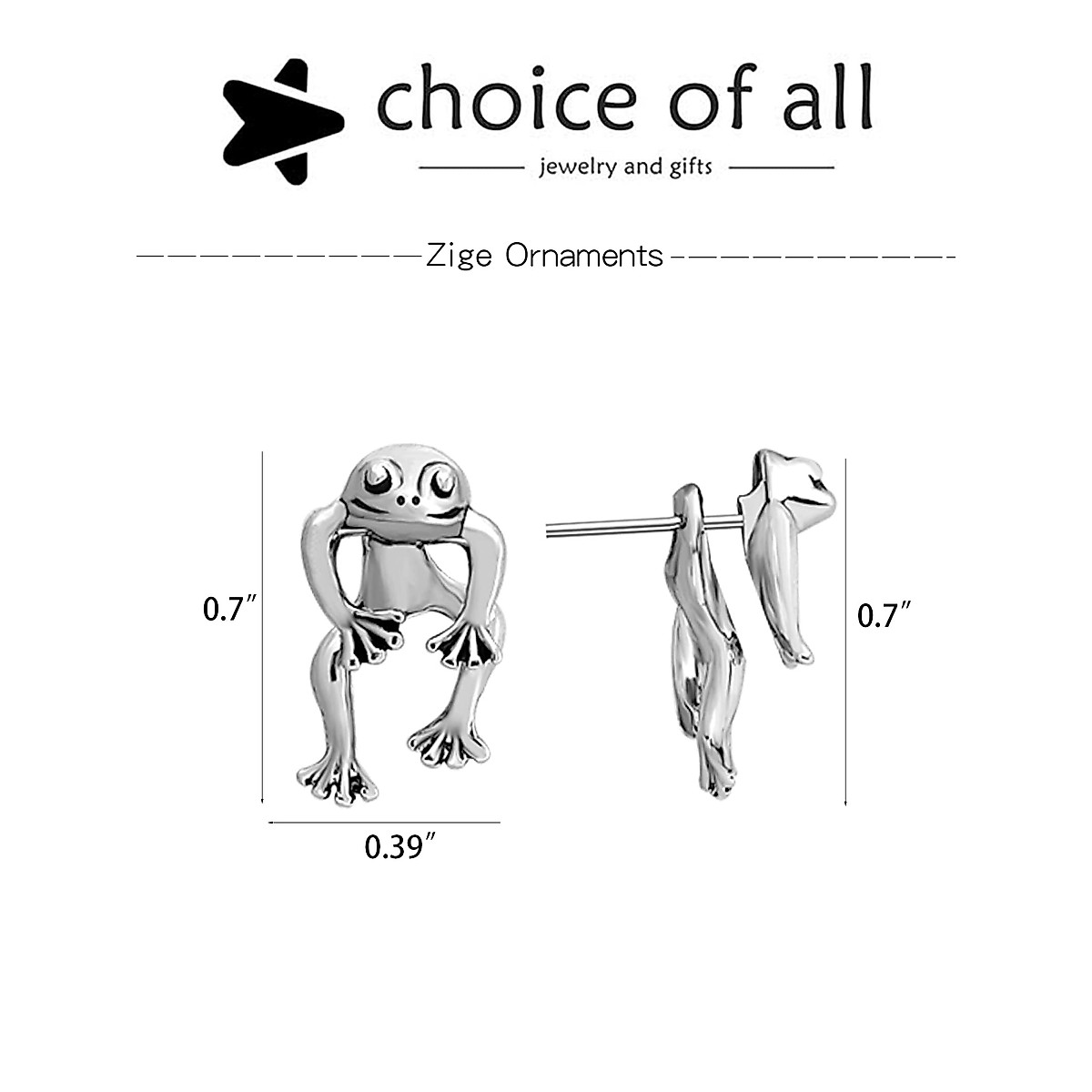 Frog Earrings for Women Sliver Frog Stud Earrings Frog Jewelry Cute Animal Earrings Trendy Stuff Cute Frog Stuff Birthday Christmas for Her