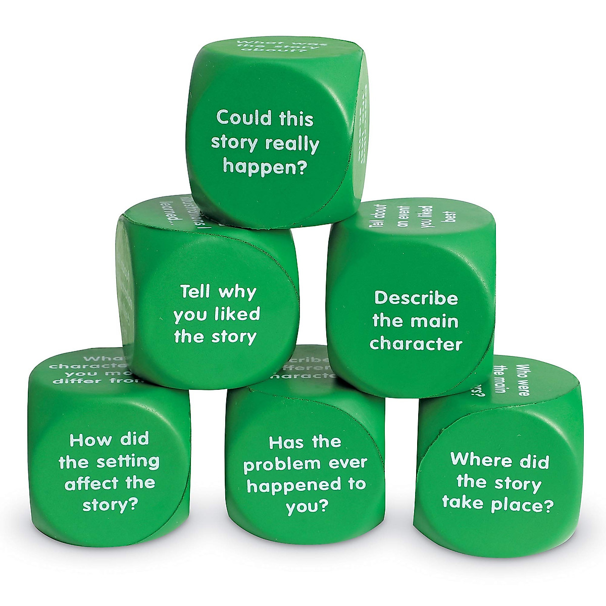 Learning Resources Retell A Story Cubes, 6 Foam Cubes, Reading & Listening Comprehension, Set of 6, Grades 1+, Ages 6+