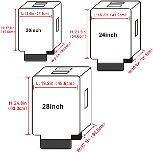 Yuppies Clear PVC Suitcase Cover Protectors Luggage Cover for Wheeled Suitcase (20inch/24inch/28inch (3 Pieces))