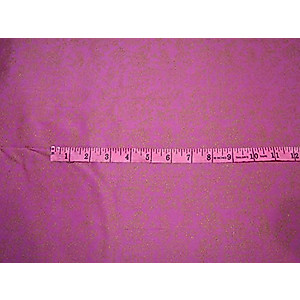 100% Silk Dupion Fabric Pink with Gold Print 40" 27mm DupPr40[2]