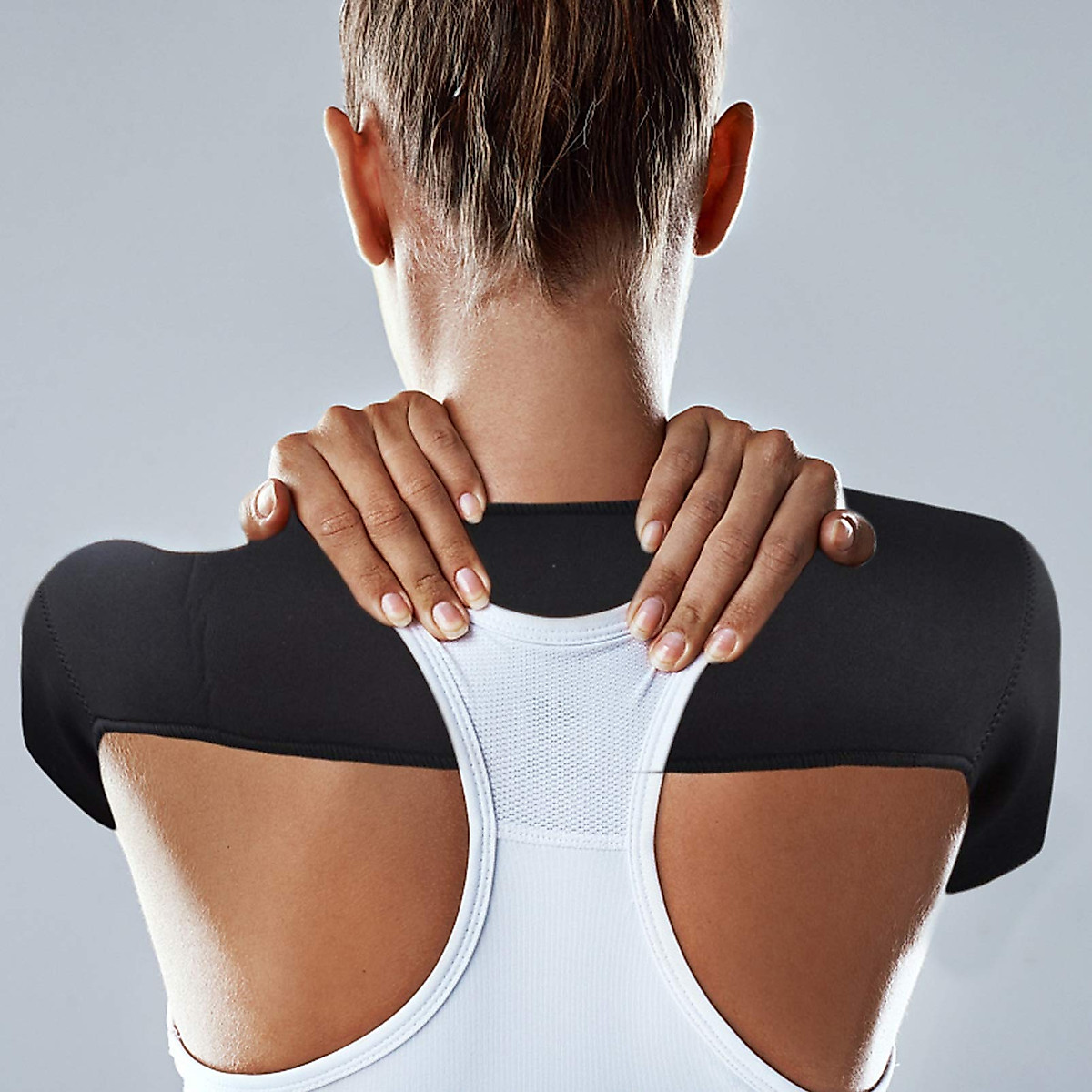 Warm Shoulder Strap Gym Sports Shoulder Support Shoulder Protection Brace Shoulder Splint Shoulder Compression Sleeve Shoulder Support Wrap Shoulders Fabric Fitness Shoulder