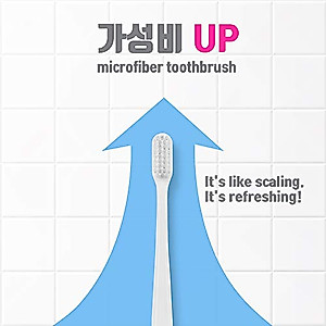 Pack of 8 Ultra Soft Toothbrush with Micro Thin Tapered Bristle - Made in Korea (4 Colors)