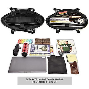 Polka Dot Laptop Tote Bag for Women Travel Work Bag Handbags Purse Canvas Teacher Tote Bags with Zipper