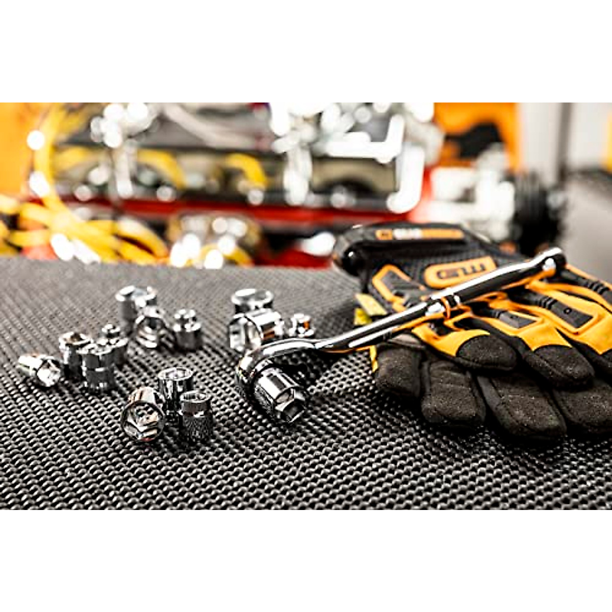 GEARWRENCH 14 Piece 3/8" Drive 6 Point MM Stubby Socket Set - 81396