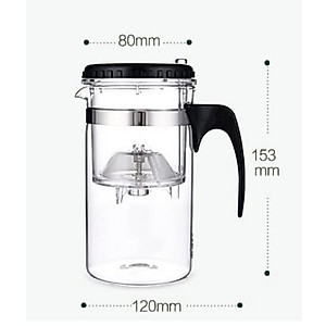 ICYMI TODAY GOOD TO GREAT One Button Filtering Borosilicate Glass Tea Infuser/Coffee Maker With Detachable Infuser (Capacity: 16.9 Fl.Oz)