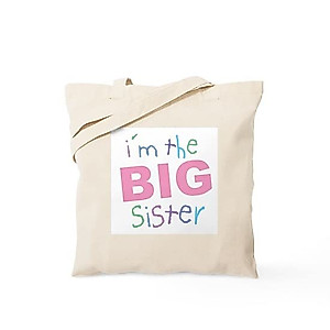 CafePress I'm The Big Sister Tote Bag Natural Canvas Tote Bag, Reusable Shopping Bag