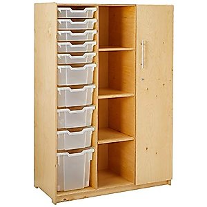Whitney Brothers Teachers Wardrobe W/Trays & Locking Door, 18.5x40.5x58.75