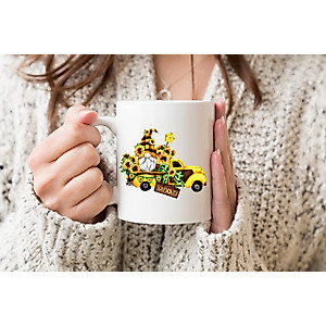 Sunflower Gnome Truck Sublimation Transfer - Ready to Press, Sunflowers Transfer, Gnome Transfer, Vintage Truck Gnome Transfer, Ready to Use (Adult x1-8.5+")