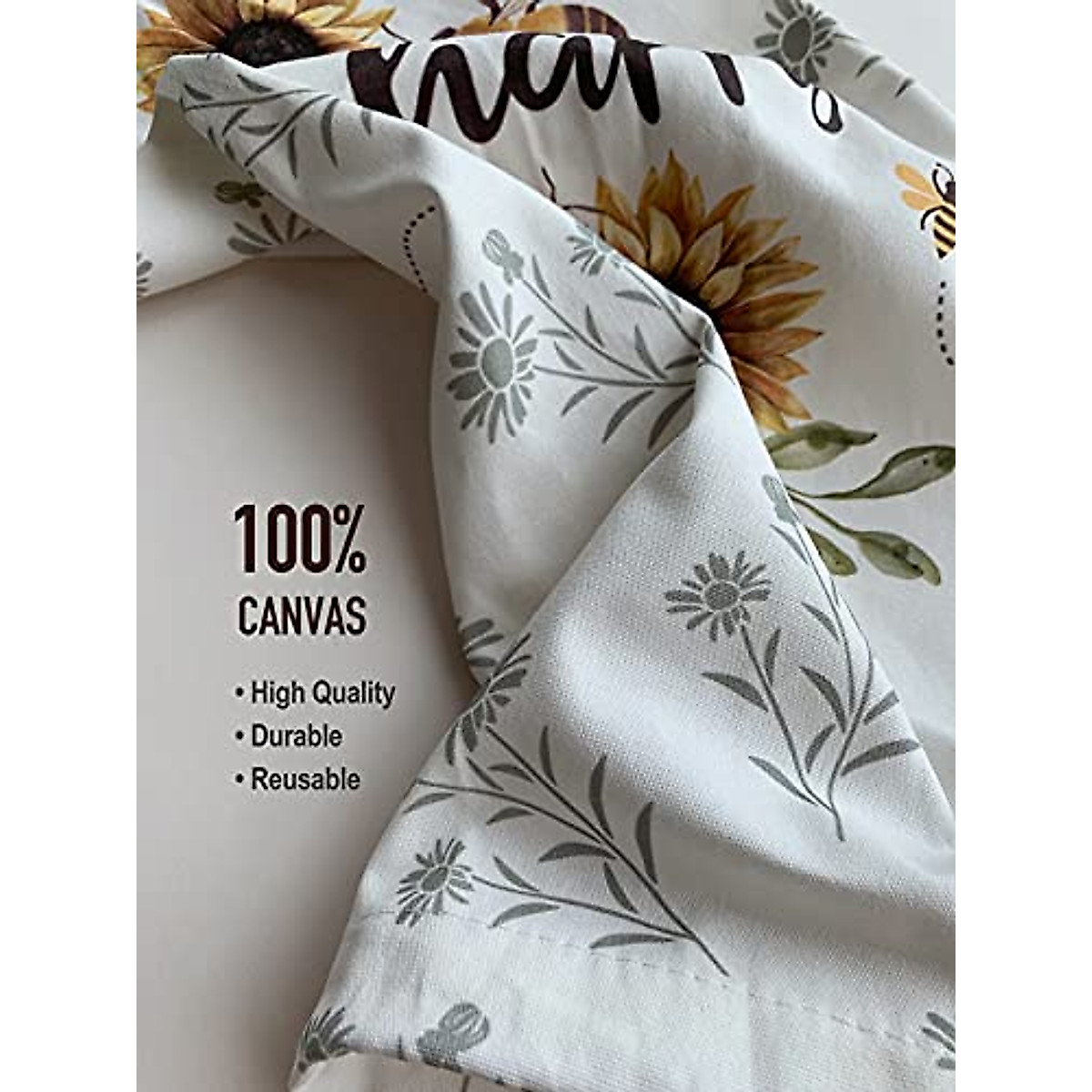 Hglian Kitchen Grocery Plastic Bag Holder and Dispenser Wall Mount Plastic bags Organizer Garbage Shopping Trash bags Storage Container keeper Cute Bee Sunflower Farmhouse Home Décor