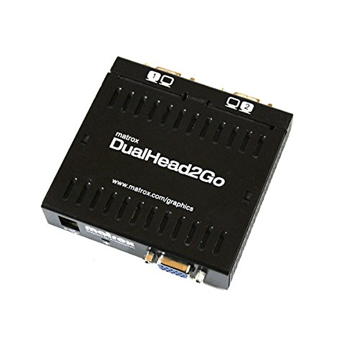 Matrox Genuine DualHead2Go Graphics Splitter Analog USB Powered for Dual Monitors D2G-A2A-IF