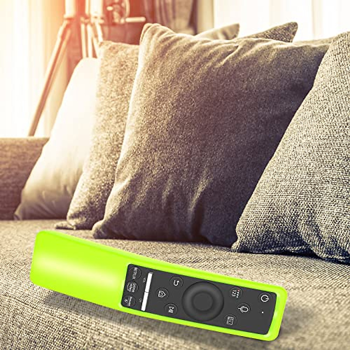 3 Pack Remote Case Glow in The Dark Compatible with Samsung Smart TV Remote Controller BN59 Series, Silicone Cover Protector Shockproof Anti-Slip Remote Skin Sleeve Green Blue Purple