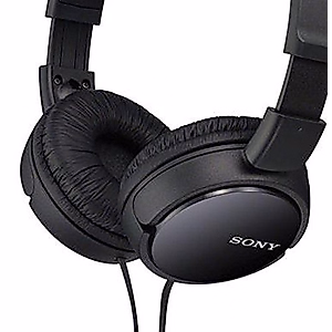 Sony ZX Series Wired On-Ear Headphones with Mic, Black MDR-ZX110AP