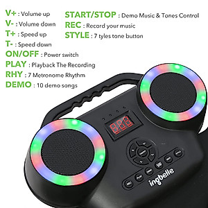 Electronic Drum Set, 9 Drum Pads, Roll up Electric Drum Set with Headphone Jack, Built-in Dual Speaker, Drum Stick, Foot Pedals, Best Gift for Christmas Holiday Birthday