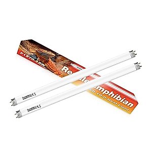 Hypool 2-Pack UVB Reptile Light 10.0 Bulb 15W 18inch T8 Fluorescent Desert Lamp for Bearded Dragon Tortoise Reptile & Amphibian (15W 18inch 10.0 Bulb G13)