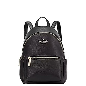 Kate Spade New York Women's Leila Pebbled Leather Mini Dome Backpack Bag, Black