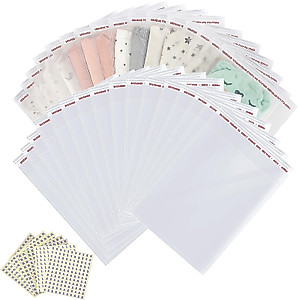 12” x 16” Large Resealable Cellophane Bags 200 pcs, Self Sealing Clear Bags for Packaging Products Self-adhesive Cello Bags for Clothes, T-shirts, Pants and Gifts, 200 ct in Bulk