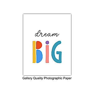 Kids Room Decor Motivational Quotes - Boys Room Decor - Girls Bedroom - Baby Nursery Decor - Inspirational Wall Art Posters - Classroom Decor - Positive Quotes Sayings - Family Wall Decor - Be Kind