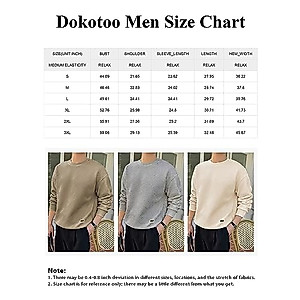 Dokotoo Men Mens Solid Color Crewneck Sweatshirt Lightweight Geometric Texture Long Sleeve Casual Pullover Sweatshirts Green Medium