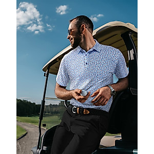 LRD Mens Stretch Golf Pants – Lightweight Performance Slim Fit Golf Pant for Men Black - 34W x 32L