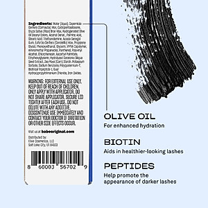 Babe Original Babe Lash Mascara - Smudge Proof, Long Lasting & No Clump Formula, Buildable Volume, Water Resistant, Dramatic Black