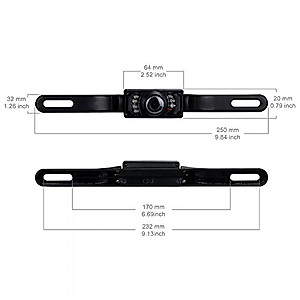 Car Rear View Camera Lexxson 2.4G Wireless Car License Mount Rear View Backup Camera LED Night Vision HTH001