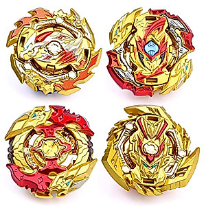 Ingooood Metal Fusion Battle Burst Gyro Toys for Kids, 4X High Performance Tops Attack Set with Launcher and Grip Starter Set and Arena Toys