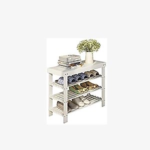 DINGZZ Shoe Bench Entryway Shoe Rack for Hallway, Bathroom, Living Room, Bedroom Shoe Organizer Shelf