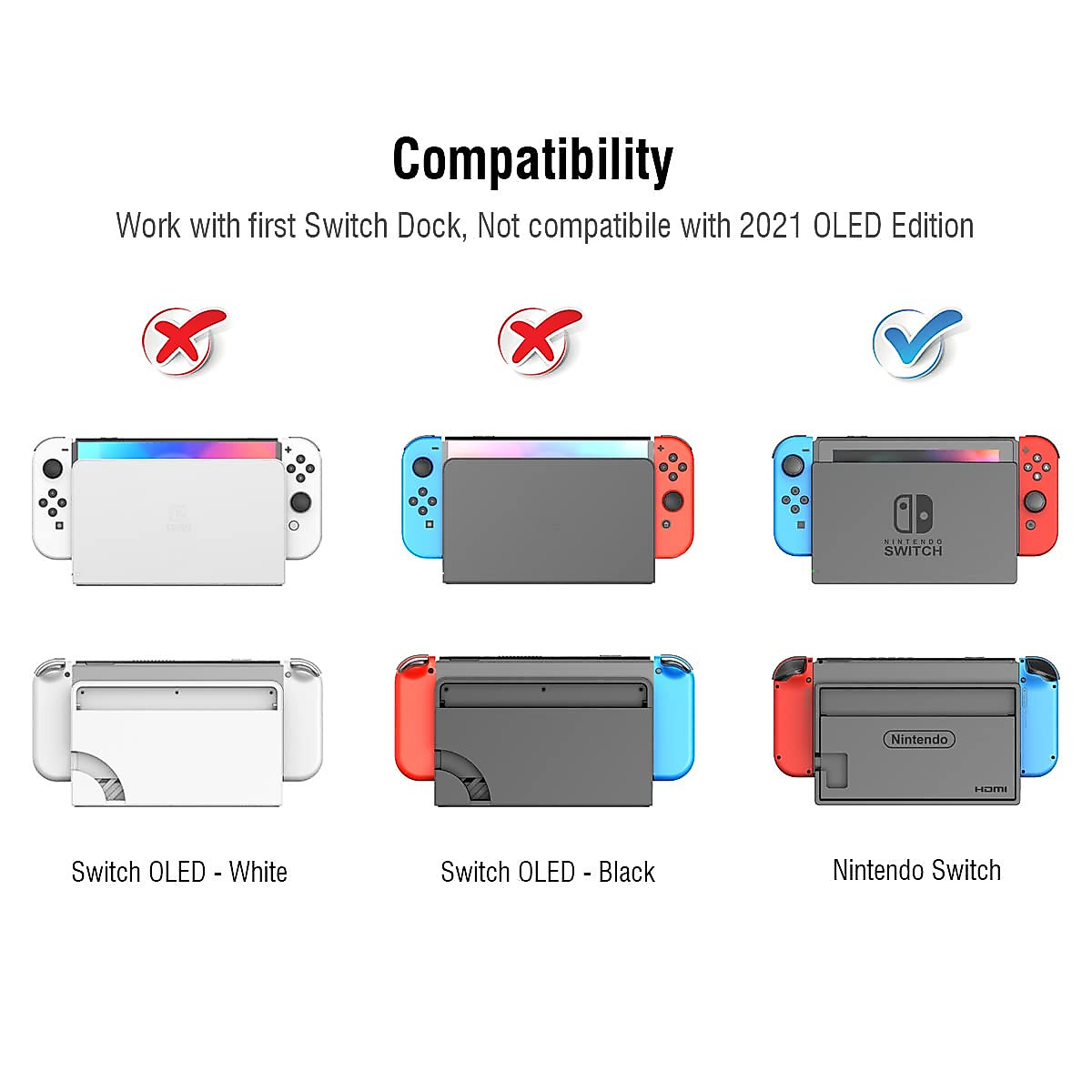 ElecGear Cooling Fan for Switch Dock HAC-007, External Turbo Cooler for Nintendo Switch Original Docking Station, Snap-on Design, USB Powered, Integrated Cable - |Not for OLED and Lite|
