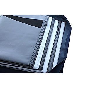 DVD CD Storage Case with Extra Wide Title Cover Pages for Blu Ray Movie Music Audio Media Disk (Portable Carrying Binder Holder Wallet Album Home Organizer)- Blue, 192 Disk Units, 96 Booklet Pockets