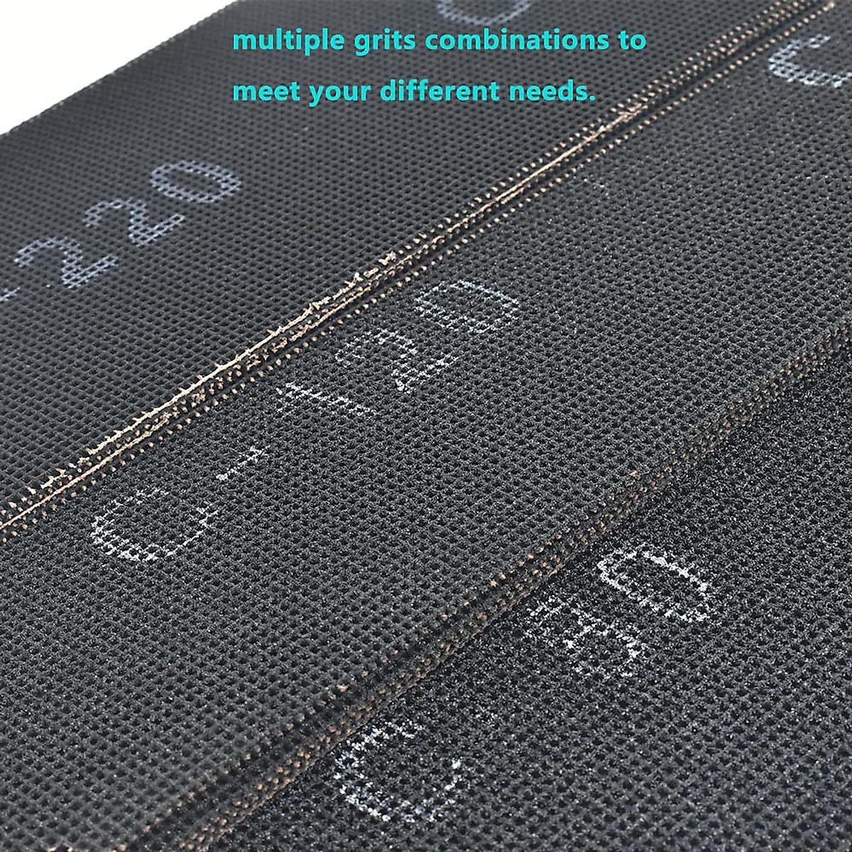 SCOTTCHEN Sanding Mesh 1/4 Sheet (12pcs) 5.5" x 4.5" for Palm Sanders Sheets 80 Grit