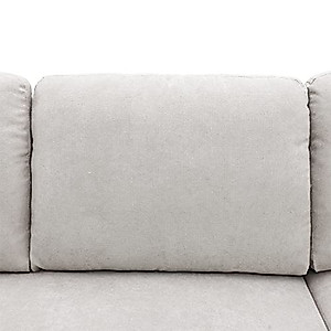 SIENWIEY Sectional Sofa Set, Sleeper Sofa Bed with Storage Chaise for Living Room Modern L-Shape Velvet Pull Out Couch for Small Space(Grey)