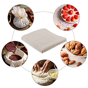 XelNaga 5 Pack Muslin Cloths Reusable for Straining, 100% Unbleached Pure Cotton Cheesecloth, Soft Square Cheese Clothes Weave Fabric Filter for Cooking, Baking (50 x 50 cm Food Strainer Cloth)