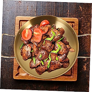 STOBAZA Korean Pot Stainless Cookware Stainless Steel Soup Pot Discada Disc Cooker Sauce Pan Ramyun Cooker Gold Ramen Pot Stainless Steel Dry Pot Stainless Steel Pan Cooking Pan Cute