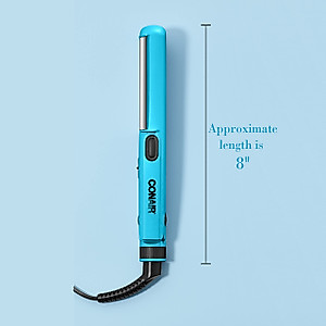 Conair Mini Dual Deluxe Styler; Add Curls and Waves - or - Straighten; Perfect for On-The-Go Styling