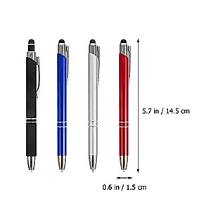 Light Pen 4pcs Touchscreen Stylus Pen Metal Lighted Ballpoint Pens Multi-Functional Led Light Pens Office Writing Pens for Classsroom Awards Office Pens Ballpoint