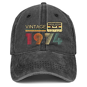 50th Birthday Gifts for Men Women 1974 Hats Vintage 1974 Baseball Cap for 50 Year Old Woman Mens Birthday Gifts