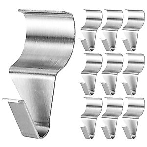 10pcs Siding Hooks for Hanging Outdoor, Stainless Steel No Hole Needed Siding Clips to Hang Things, Vinyl Heavy Duty Command Hooks, Siding Hanger for Lights Garlands Signs