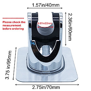 Strong Adhesive and Waterproof Shower Head Holder, Adjustable Handheld Shower Holder Wall Mount Shower Bracket by Lofekea