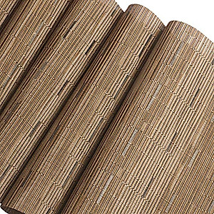 SHACOS Round Table Placemats Set of 4 Wedge Placemats Heat Resistant Round Table Mats Wipe Clean (4, Tan)