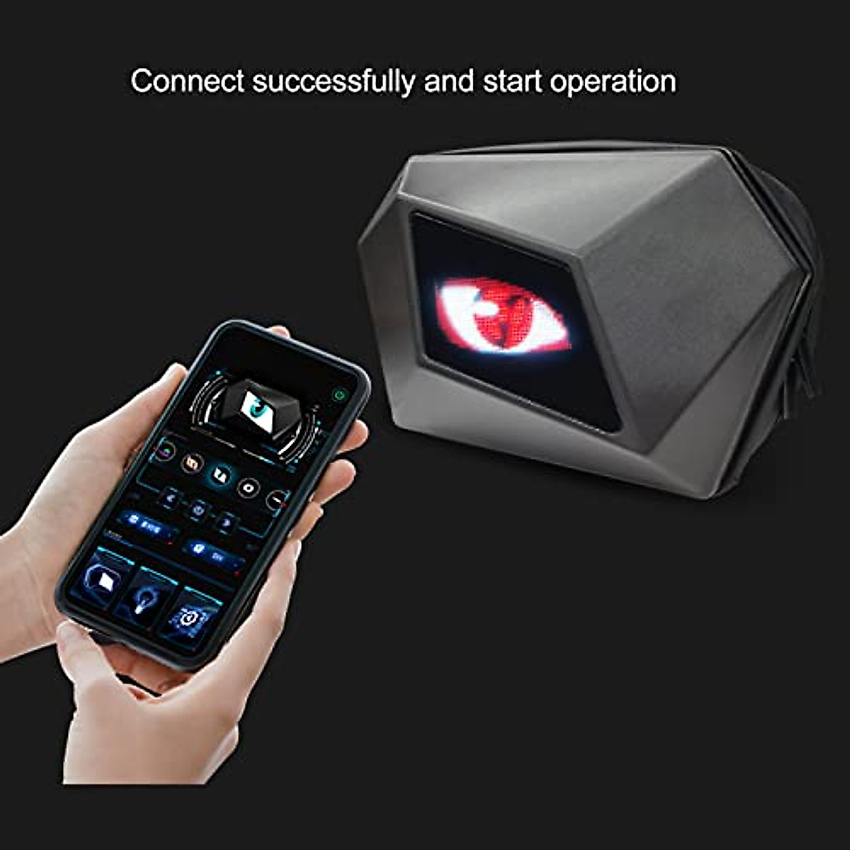 KIMISS LED Knight Backpack, Universal LED Display Backpack with APP Control Waterproof Adjustable Shoulder Strap USB 5V Travel Bag