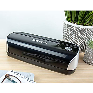 Bostitch Office Electric 3-Hole Punch, AC Adapter or Battery Powered, Max Sheet Capacity 12 Sheets, Black (EHP3BLK)
