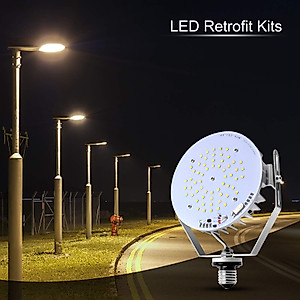 Hakkatronics 40W LED Retrofit Kit, 250W MH/HPS/HID Equivalent, 5000K Daylight White, E39 Mogul Base, for Parking Lots, Areas Shoebox and Canopy Light Fixtures