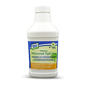 Klean Strip Green Odorless Mineral Spirits - Acrylic Paint Brush Cleaner- Clean Artistic Equipment - Thins Oil Based Paint - Available with Premium Quality Centaurus AZ Gloves-1 QT