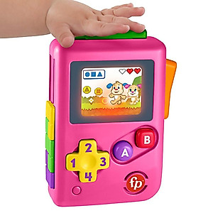 Fisher-Price Laugh & Learn Lil' Gamer - Pink Edition ~ Educational Activity Toy for Babies and Toddlers Inspired by Nintendo