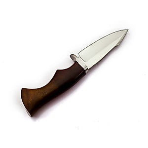 Nooraki BK-361 Handmade 440c Stainless Steel Bowie knife with leather sheath Razor Sharp, Multipurpose Knife with Rose Wood Handle for Everyday Carry, Camping, Hunting, 10" Length