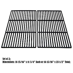 Direct Store Parts DC103 Polished Porcelain Coated Cast Iron Cooking Grid Replacement for Brinkmann, Grill Chefs, Grill Zone Gas Grills