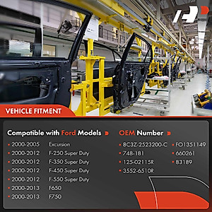 A-Premium Electric Power Window Regulator with Motor Compatible with Ford F-250/350/450/550 Super Duty 2000-2012, Excursion 2000-2005, F650/F750 2000-2013, Front Right Passenger Side