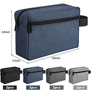 Sanwuta 8 Pcs Travel Toiletry Bag for Men Waterproof Grooming Bag Portable Cosmetic Storage Makeup Pouch Organizer with Large Capacity Groomsmen Gifts for Wedding Day